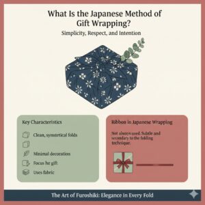 Professional Gift Wrapping: Easy Way to Secure a Ribbon Diagonally.