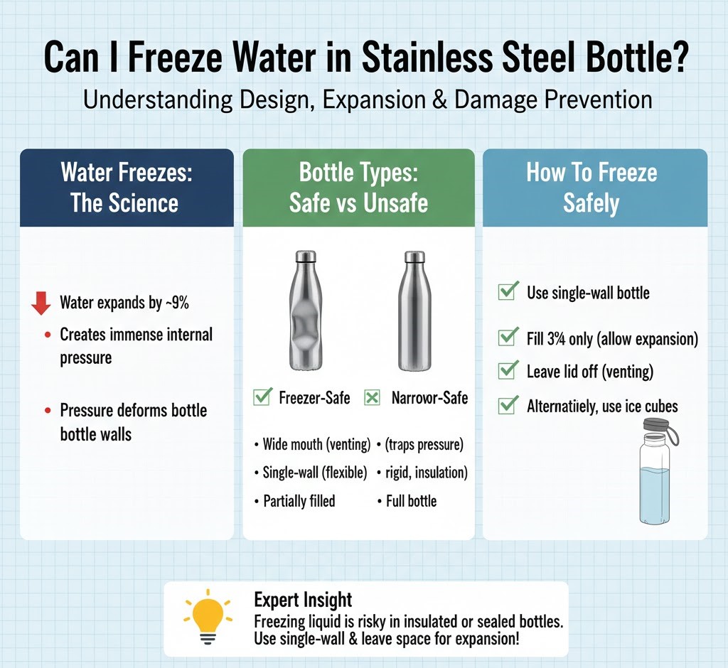 Can I Freeze Water in a Stainless Steel Bottle? Everything You Should Know