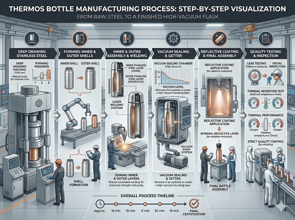 How to Make a Thermos Bottle: Engineering, Materials & Manufacturing ...