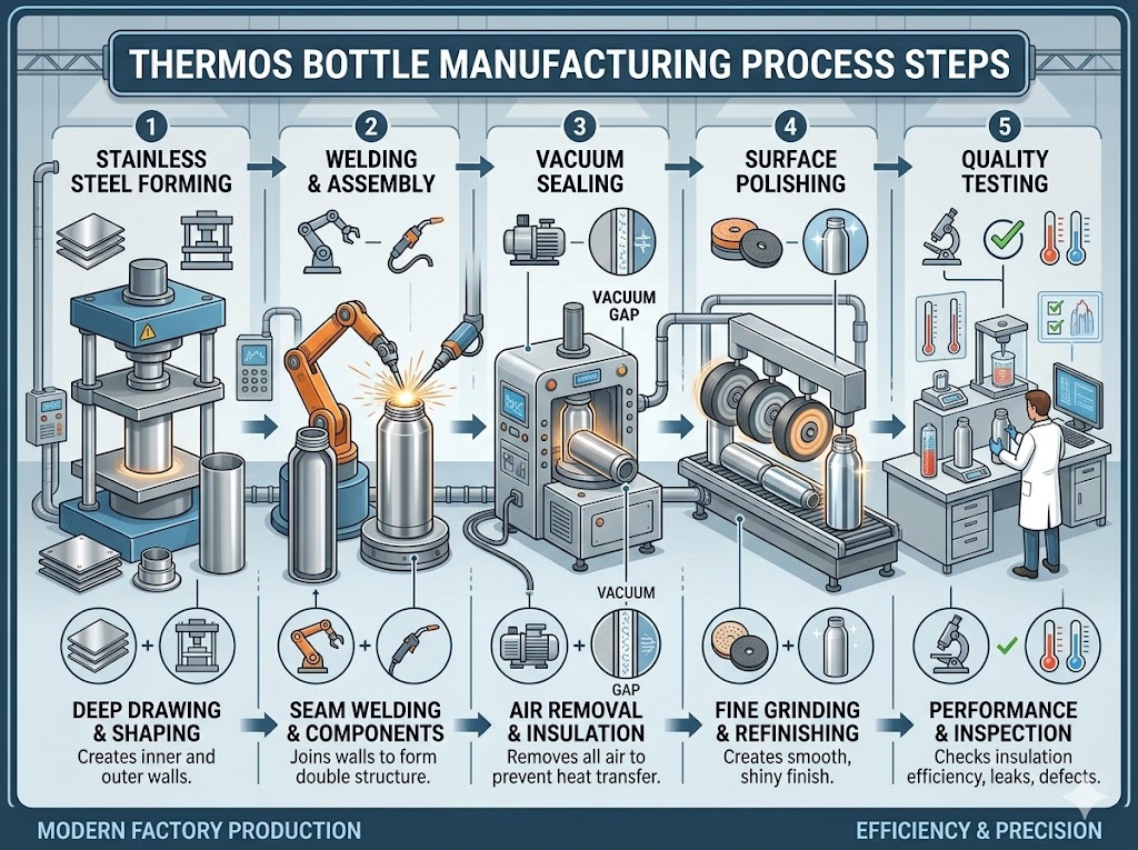 How to Make a Thermos Bottle: Materials, Manufacturing & Performance ...